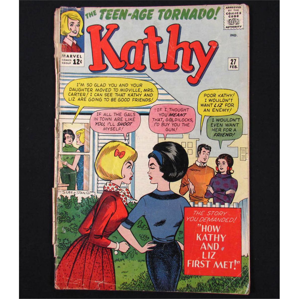4017 - VINTAGE KATHY MARVEL COMIC BOOK - .12 CENT COVER - 1964