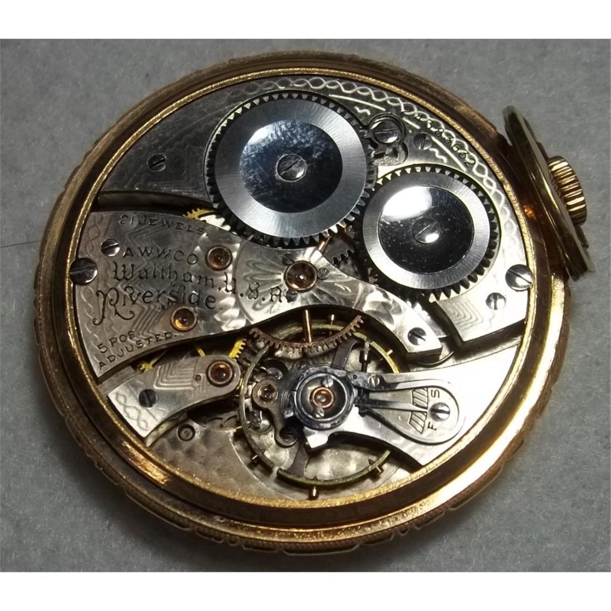 Waltham 21 Jewel Riverside Pocket Watch