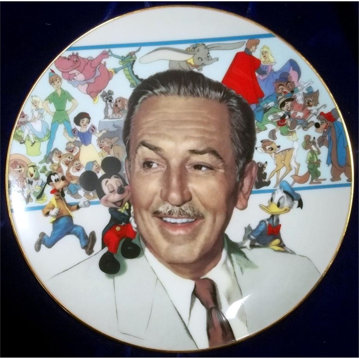 1986 85th Birth Anniversary Walt Disney Plate