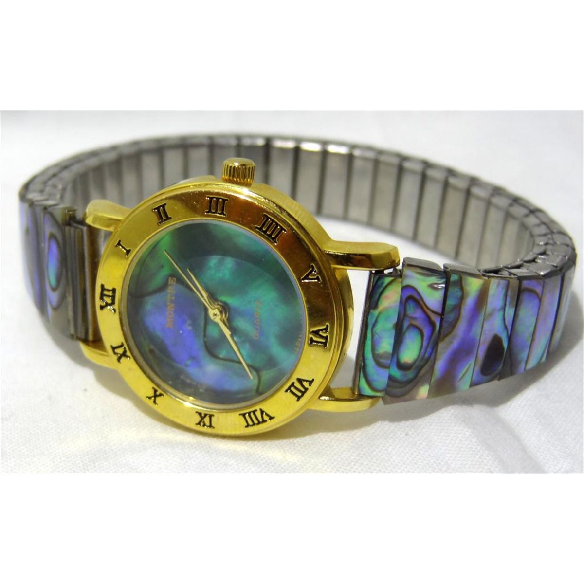 Ladies Abalone Shell Montre Quartz Watch