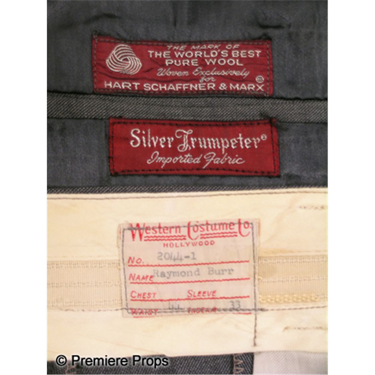 Raymond Burr Screen Worn Perry Mason Suit