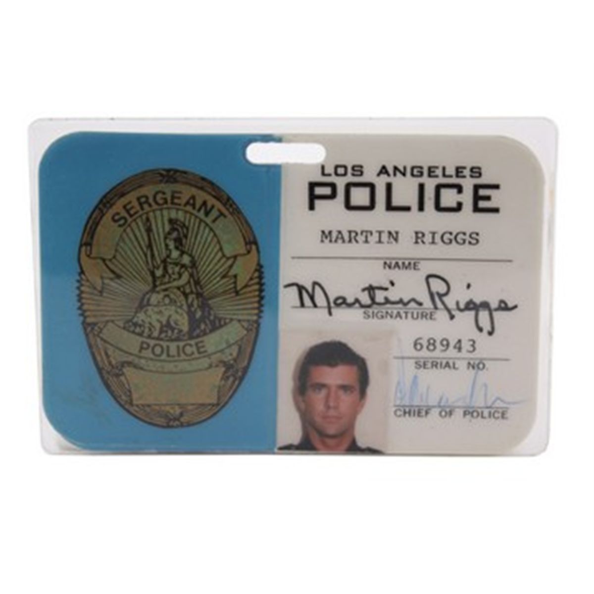 Mel Gibson Lethal Weapon 3 LAPD ID and Badge