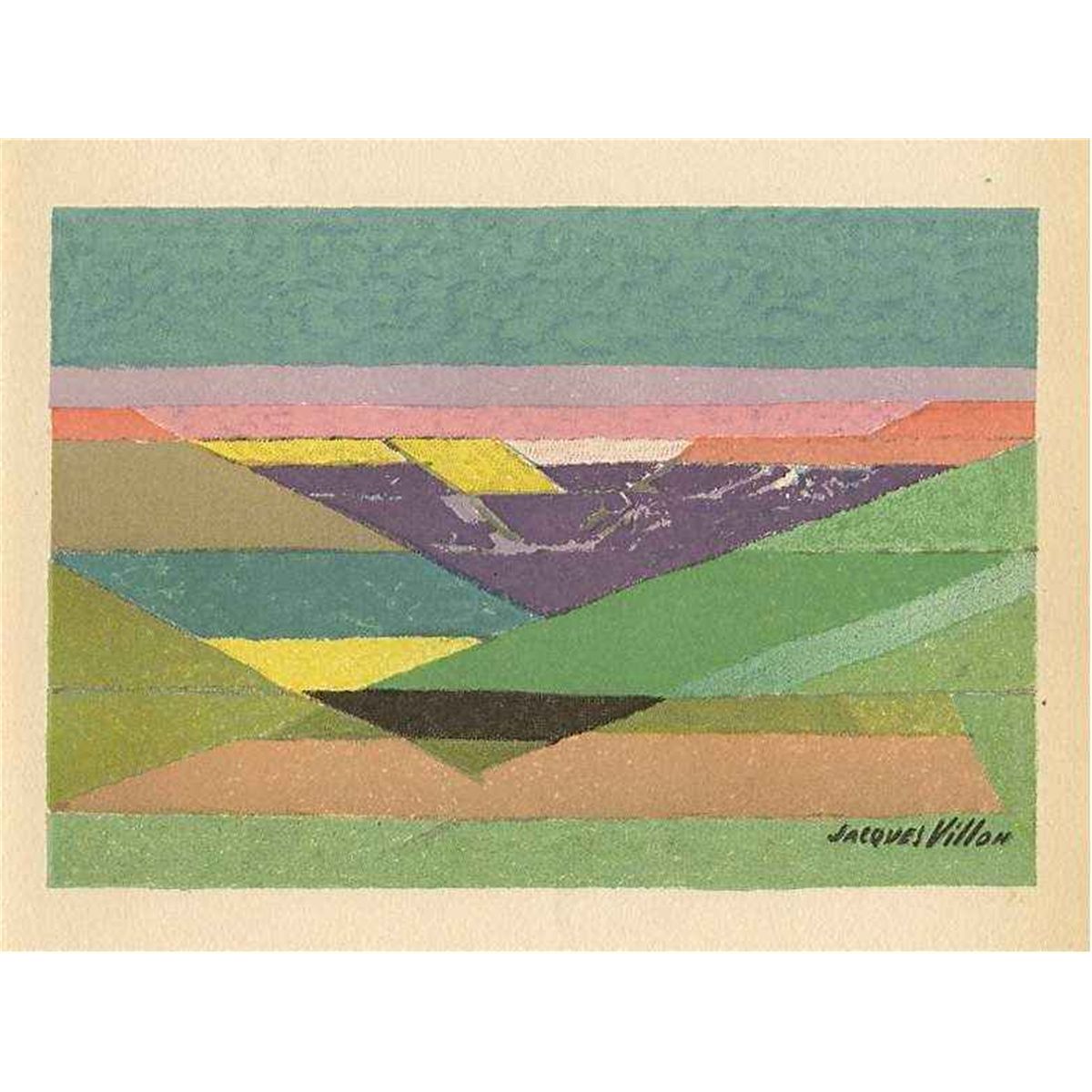 Jacques Villon Lithograph "Le Grands Fonds"