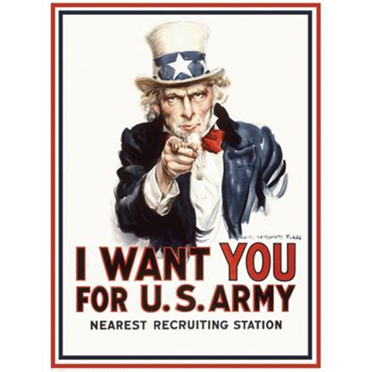 James Montgomery Flagg Uncle Same Poster Print WWII
