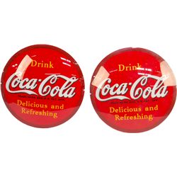 Lot Of 2 Drink Coca Cola Glass Lenses