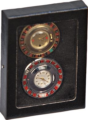 Lot Of 2 Vintage Gambling Style Roulette Watch Faces: