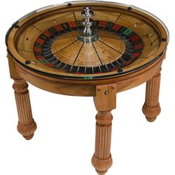 Homemade Roulette Wheel Side Table