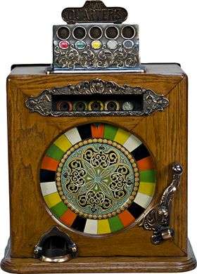 25 Cent Caille Bros. "Ben Hur" Counter Single Wheel Slo