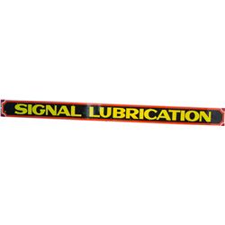 Large "SIGNAL LUBRICATION" Porcelain Sign - 140"w x 12"