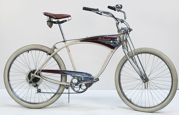 Restored Schwinn Bicycle "White Phantom" Beach Cruiser