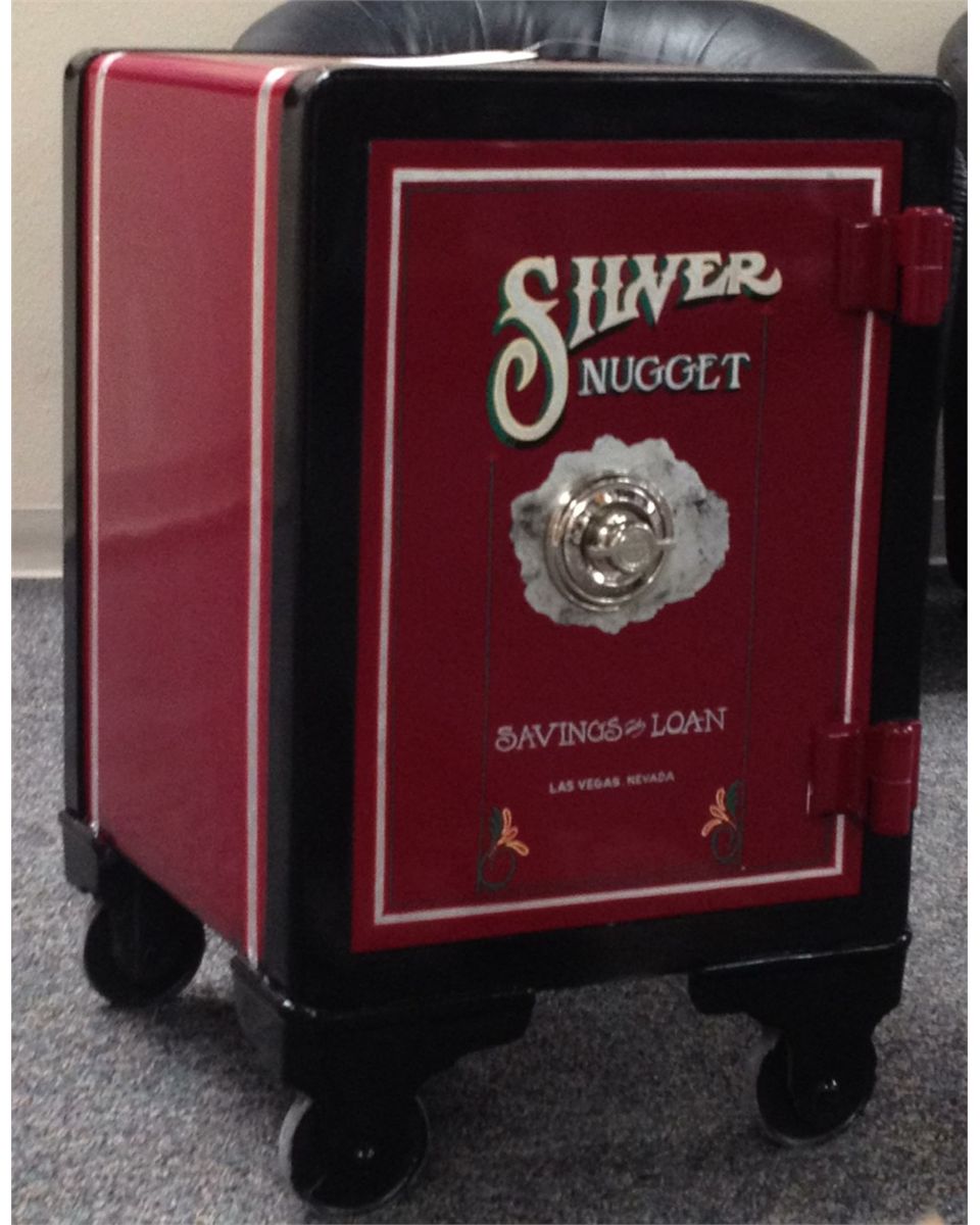 Restored Antique "Victor" Safe Maroon & Black