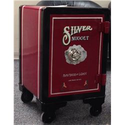 Restored Antique "Victor" Safe Maroon & Black