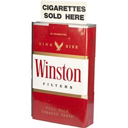 Winston Cigarette Pack Double Sided Tin Display Sign (C