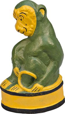 Early Cast-Iron Figural Monkey Door Stop