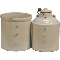 Lot Of 2 Early Red Wing Stoneware Co. Pottery Items: