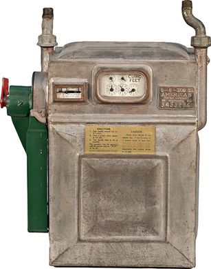 Early Coin-Op Metal Gas Meter By American Meter Company