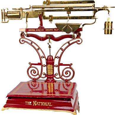 Early Ornate National Scale Co. Hardware Store Scale