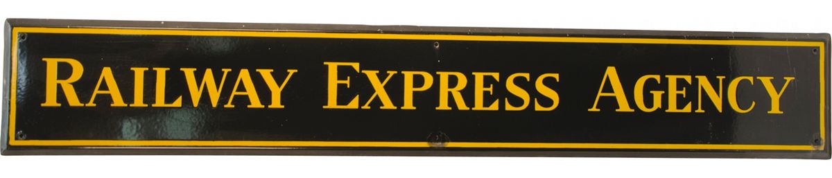 "RAILWAY EXPRESS AGENCY" Porcelain Sign