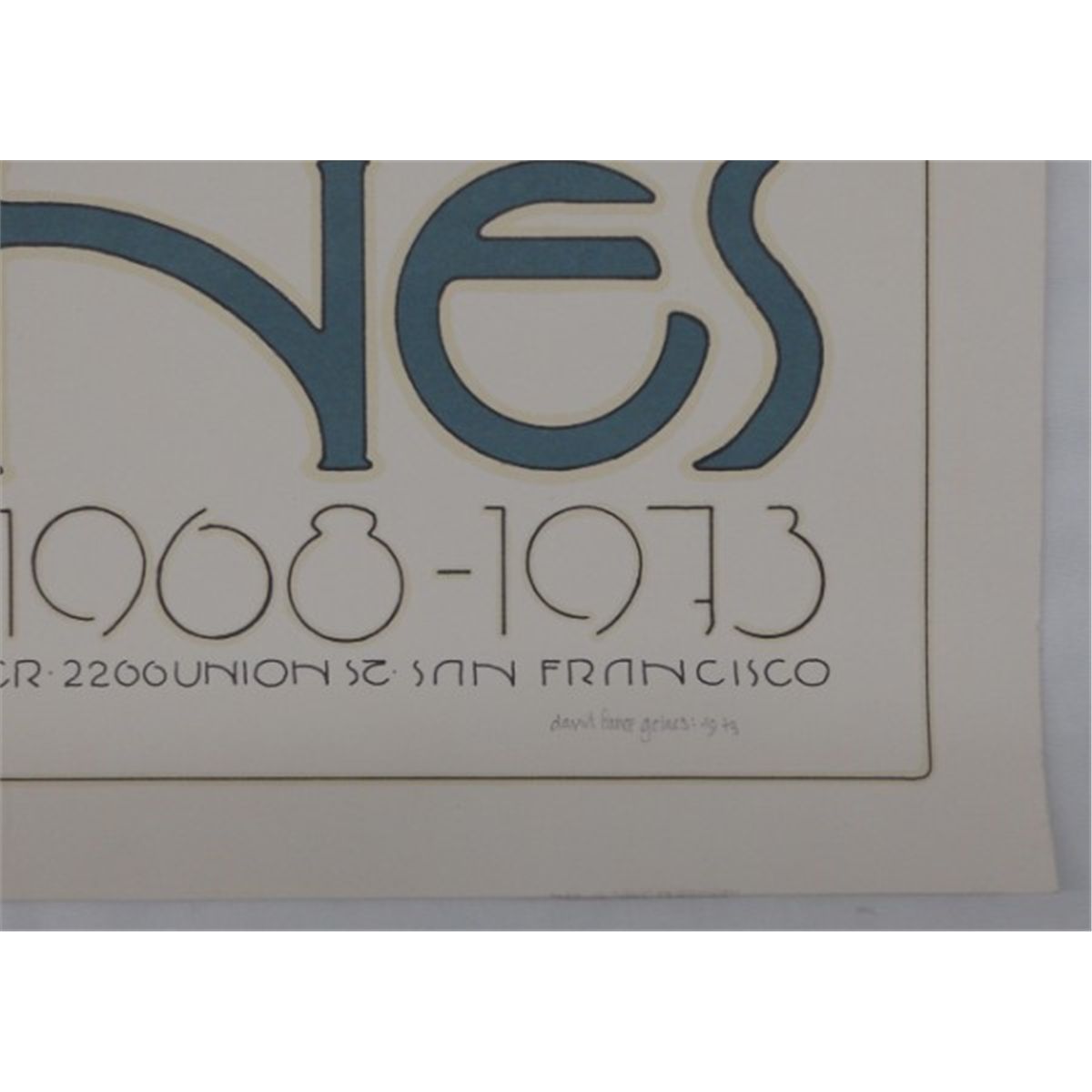 David Lance Goines #27 poster "Goines" SIGNED