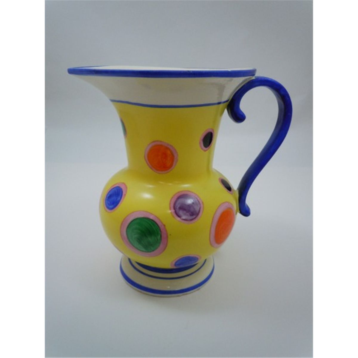 Vintage Czech Art Deco Pottery Polka Dot patterned 1 liter Lostro ...