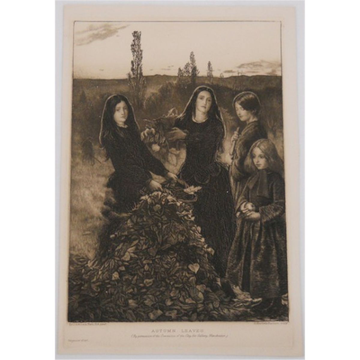 J. E. Millais's "Autumn Leaves" etching by Henry Macbeth-Raeburn