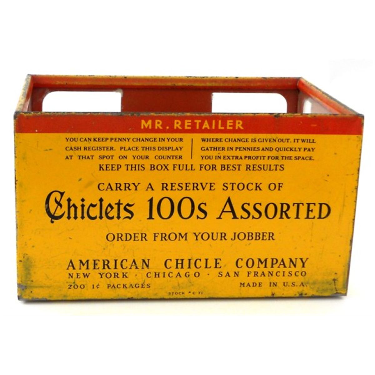 Vintage Adams Chiclets Penny Exchange Gum Display