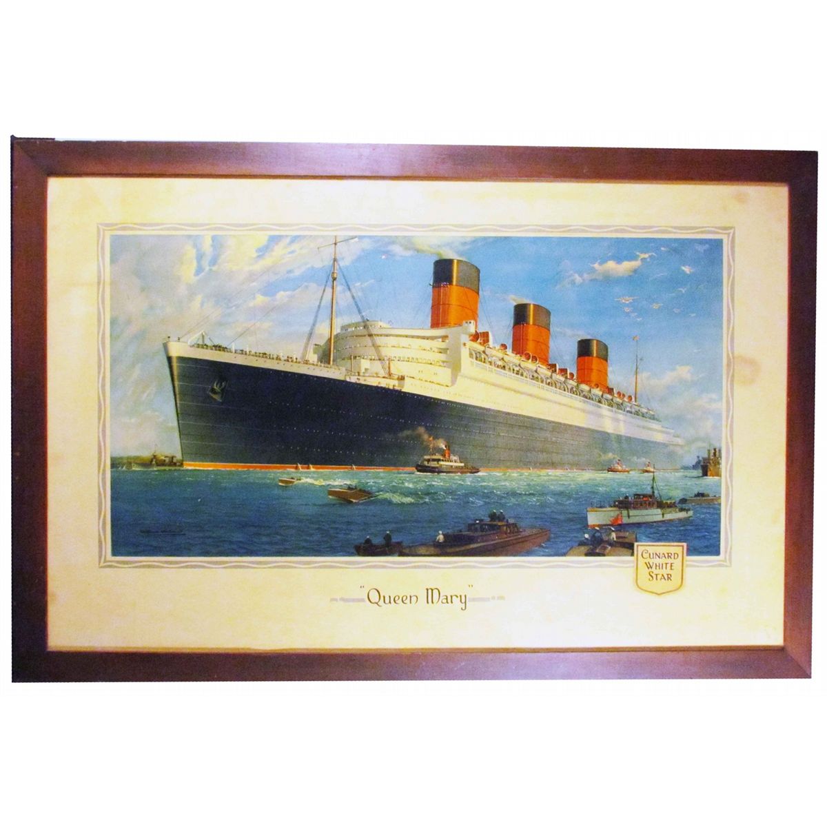 Cunard White Star Queen Mary Cardboard Poster