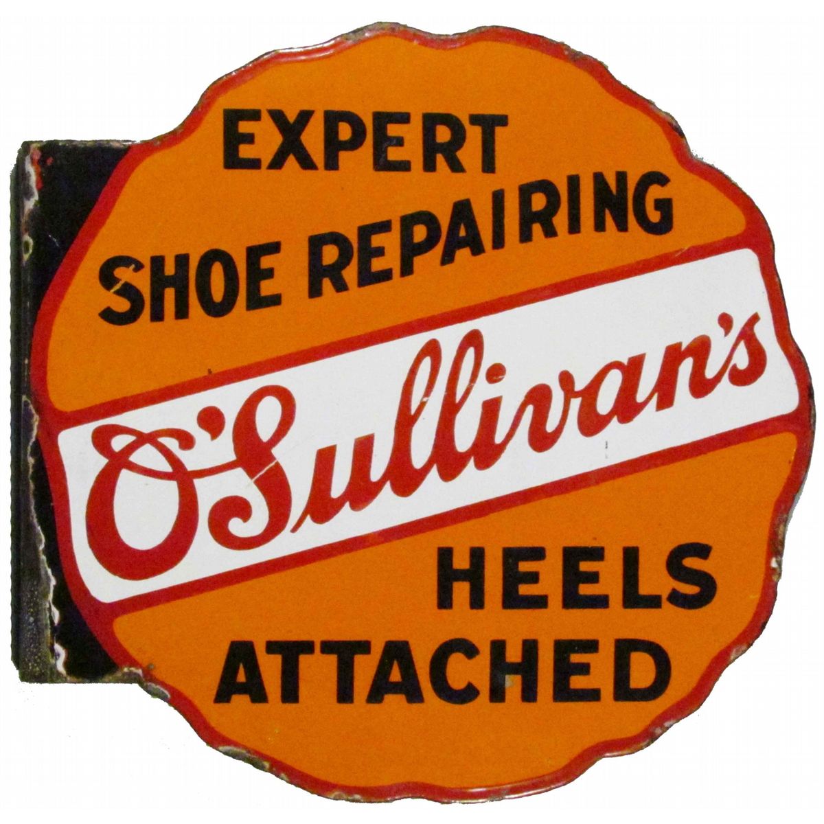 O'Sullivan's Shoe Repair Porcelain Flange Sign
