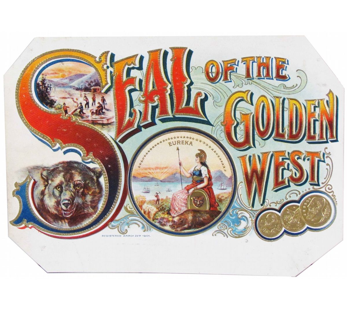 Rare "Seal of the Golden West" Cigar Label