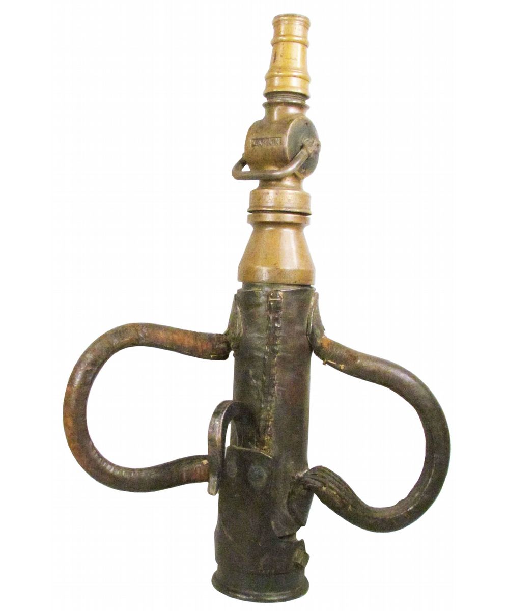 Brass Fire Nozzle with leather covering