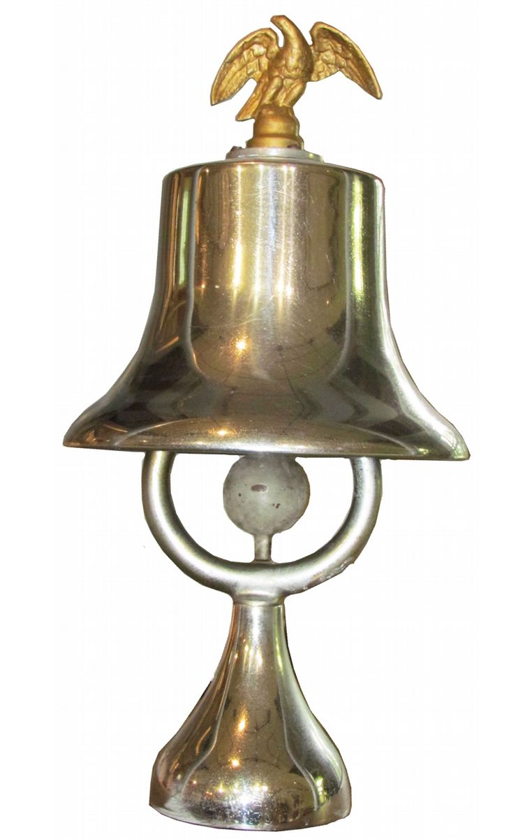 Fire Truck Bell with Brass Eagle Finial