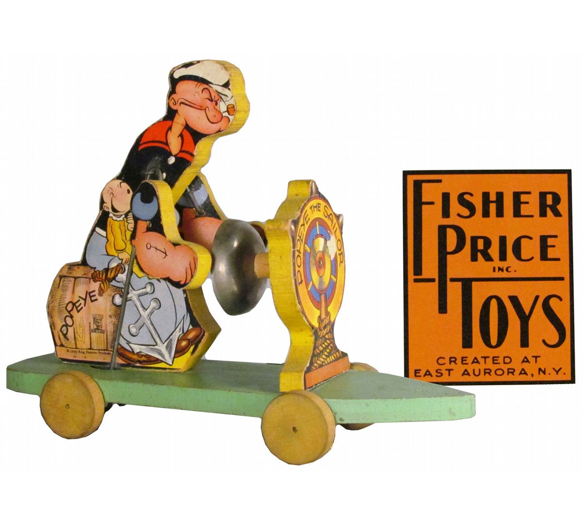 Fisher Price #703 Popeye the Sailor Pull Toy