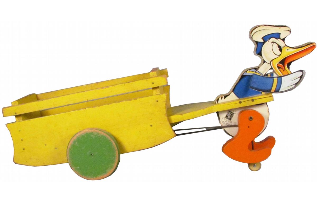 Fisher Price # 741 Trotting Donald Duck Pull Toy