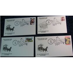 197. (4) 1989 Iowa State Fair Postal Covers with Stamps & Post Marks. Mint.