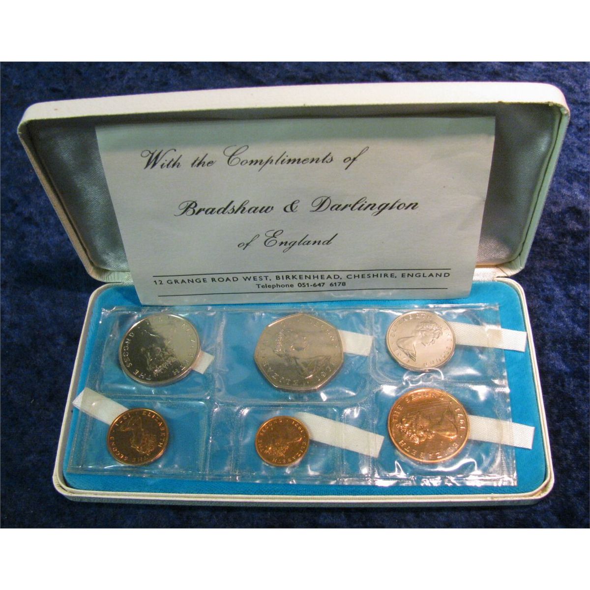 984. 1971 Isle of Man Set of 6-Decimal Proof Set. Original as Issued.