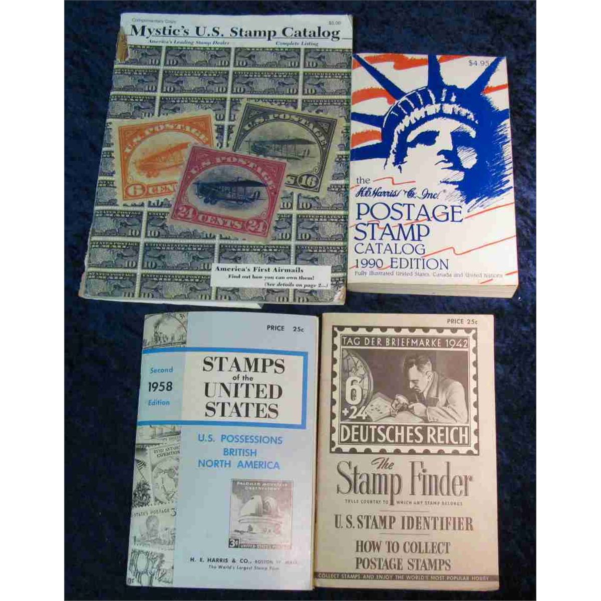 1056. (4) older Stamp Reference Books.