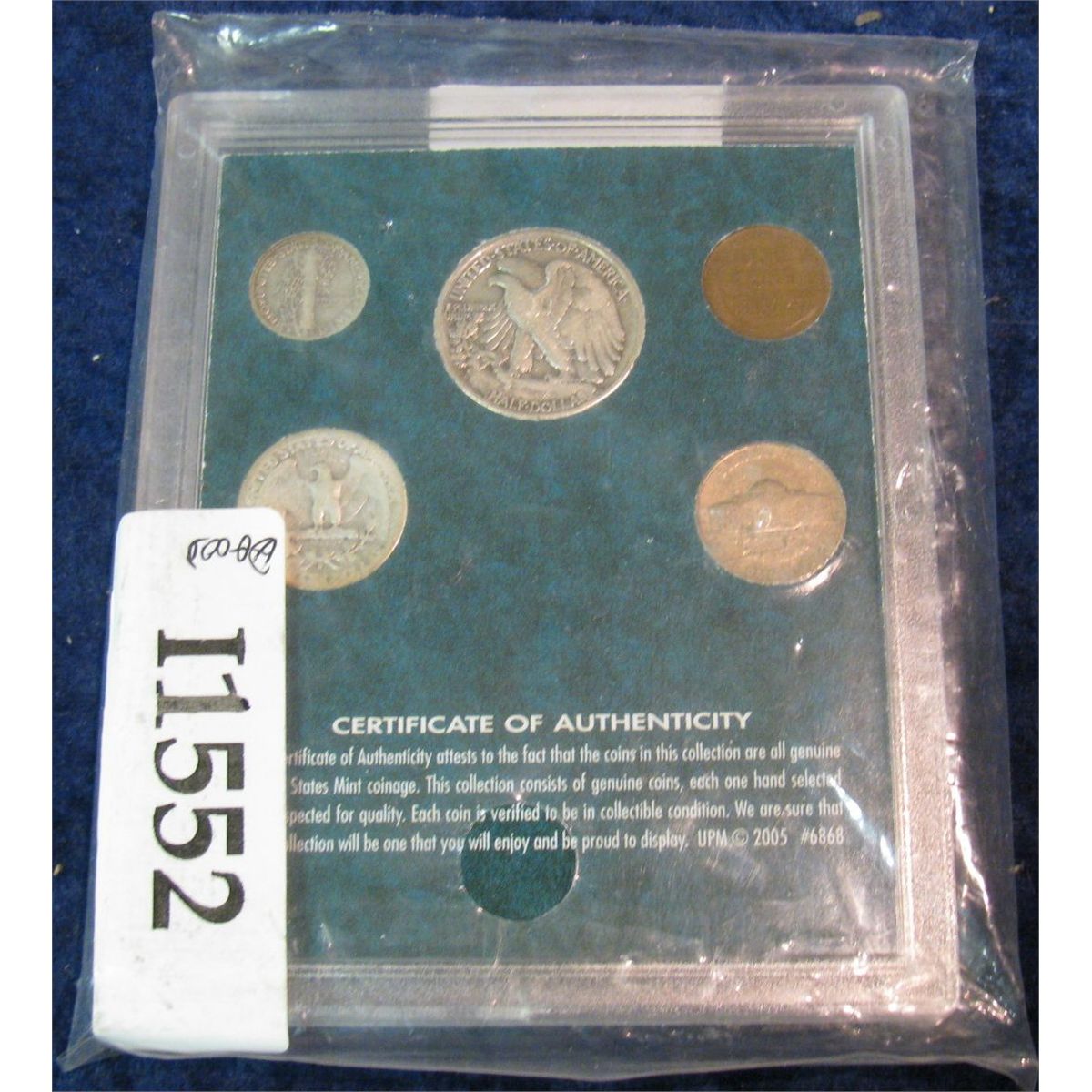 1189. WWII Coin Series. 1941 Coin Set Cent through Half Dollar.