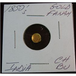 1616. India 1850's Gold Fanam.
