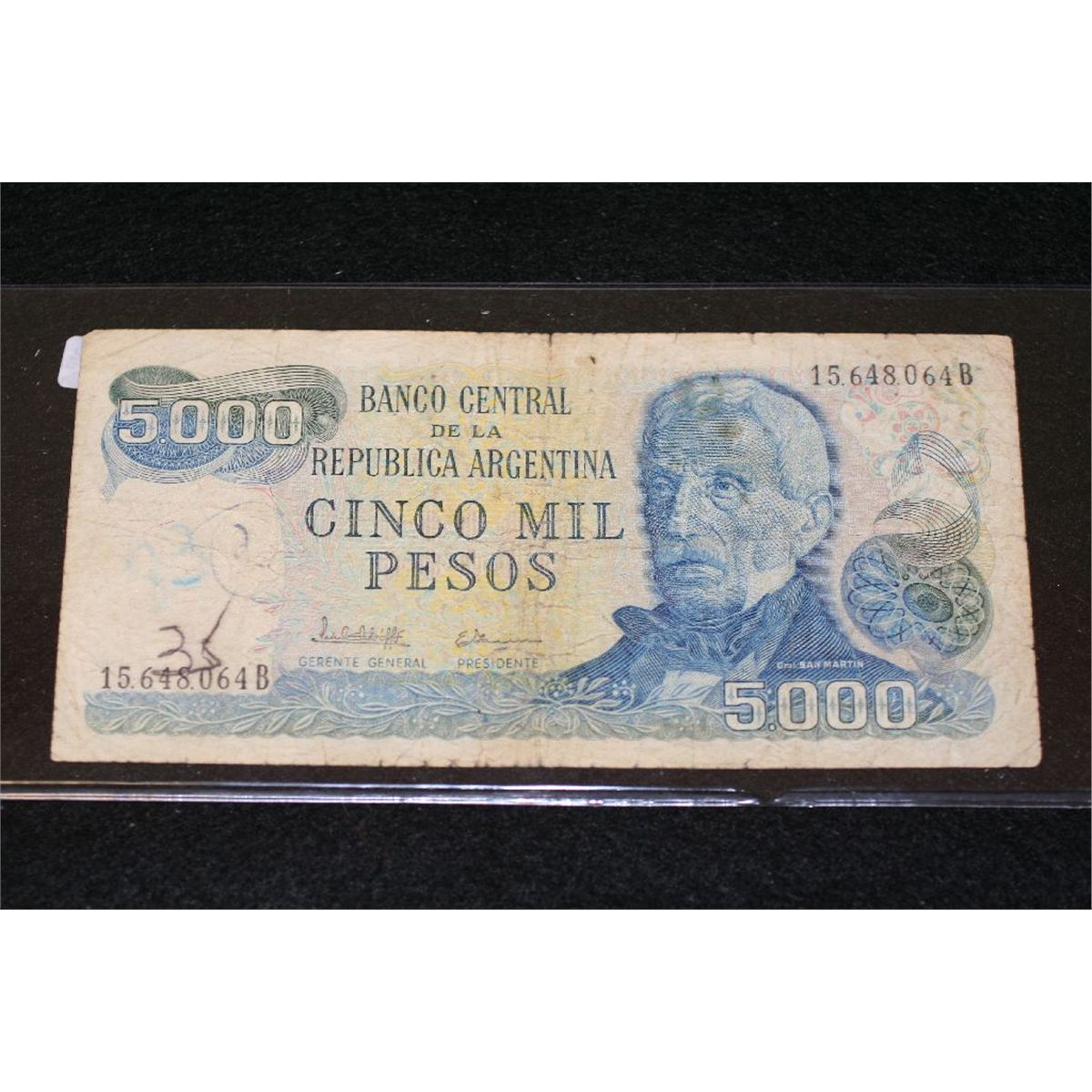 Republica Argentina 5000 Cinco Mil Pesos Foreign Bank Note