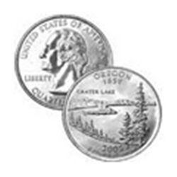 2005 Oregon Quarter P/D Mint Roll - Brilliant Uncirculated