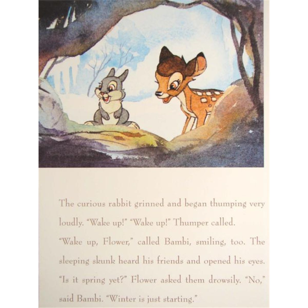 BAMBI Disney WAKE UP LE Signed Lithograph Art Print