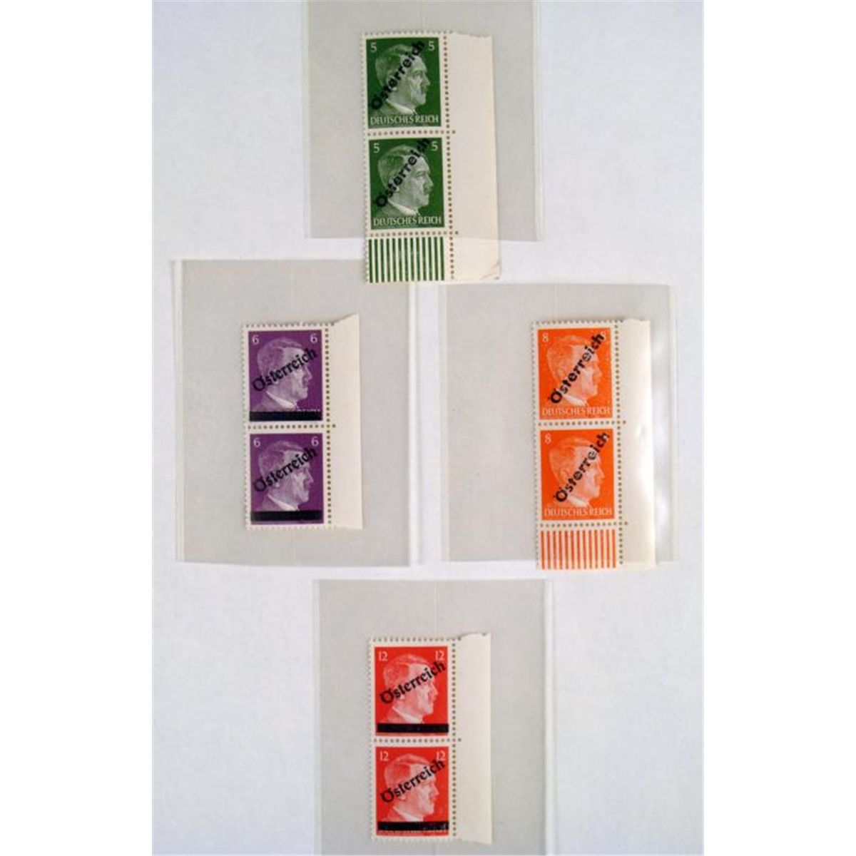 8 ORIGINAL WWII NAZI HITLER POSTAGE STAMPS