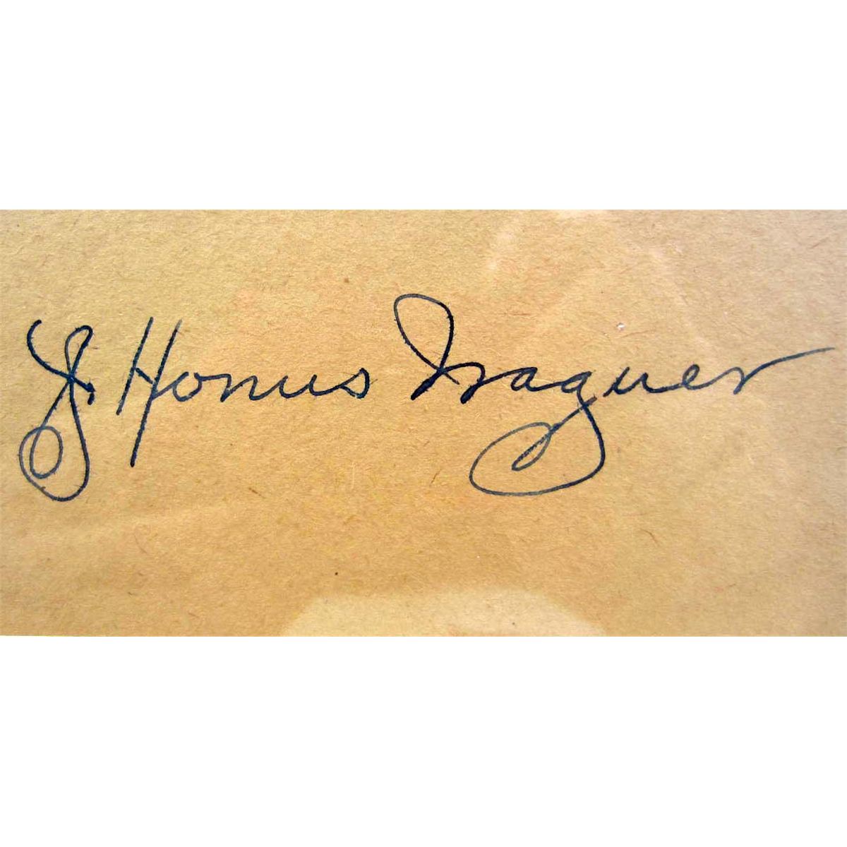 HONUS WAGNER CUT SIGNATURE W/ PICTURE - FRAMED W/ COA