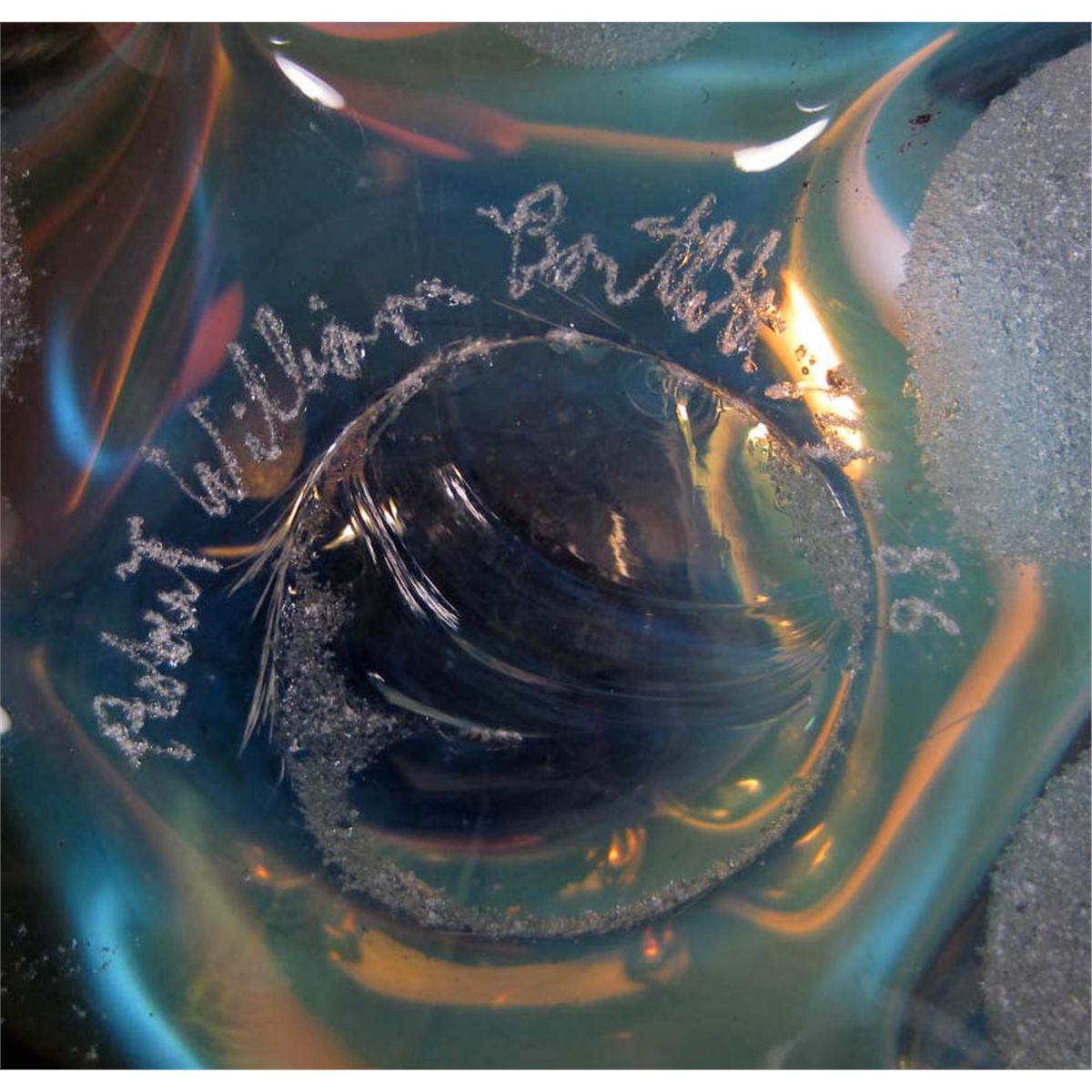 PAIR OF ROBERT WILLIAM BARTLETT GLASS BOWLS - SIGNED