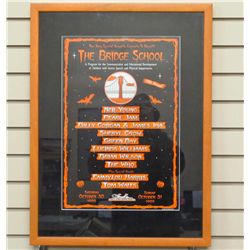 1999 "THE BRIDGE SCHOOL" CONCERT BENEFIT POSTER - FRAMED