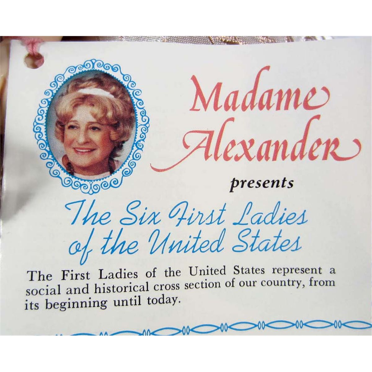 VINTAGE MADAME ALEXANDER "MARTHA WASHINGTON" DOLL IN ORIGINAL BOX