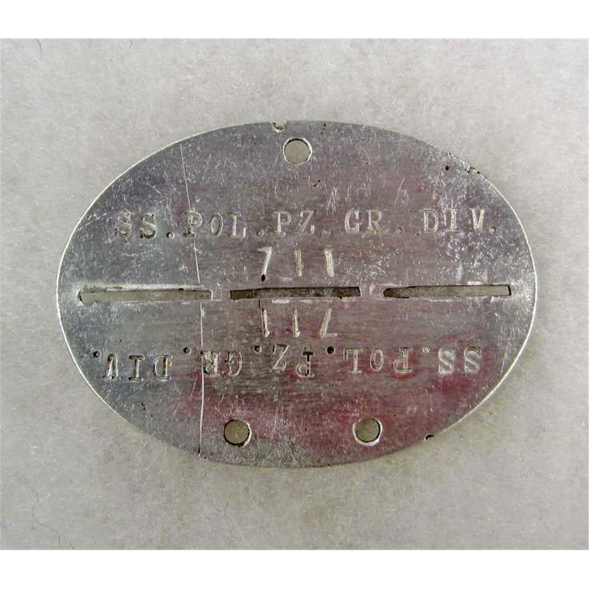 GERMAN NAZI SS POLICE PANZER GRENADIER DIVISION DOG TAG