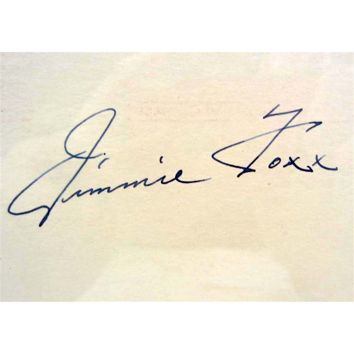 JIMMIE FOXX CUT SIGNATURE W/ PICTURE - FRAMED W/ COA