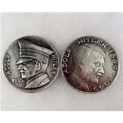 LOT OF 2 GERMAN NAZI HITLER COINS