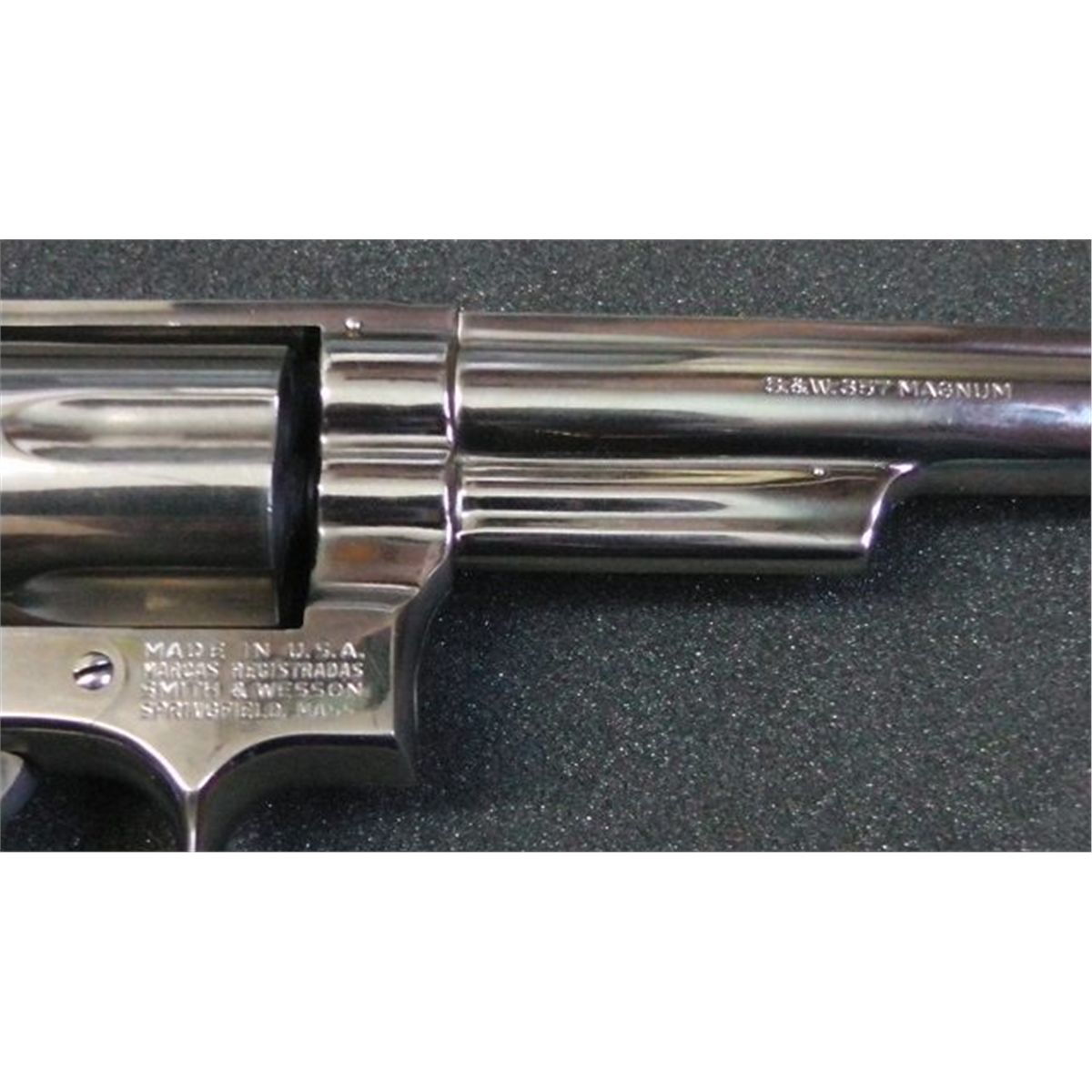 Smith and Wesson 357 Revolver Model 19-4. 6" barrel, red ramp sight ...